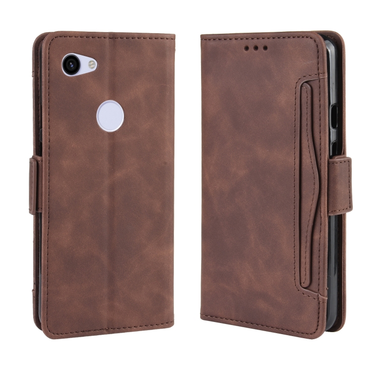For Google Pixel 4 XL Wallet Style Skin Feel Calf Pattern Leather Case ...
