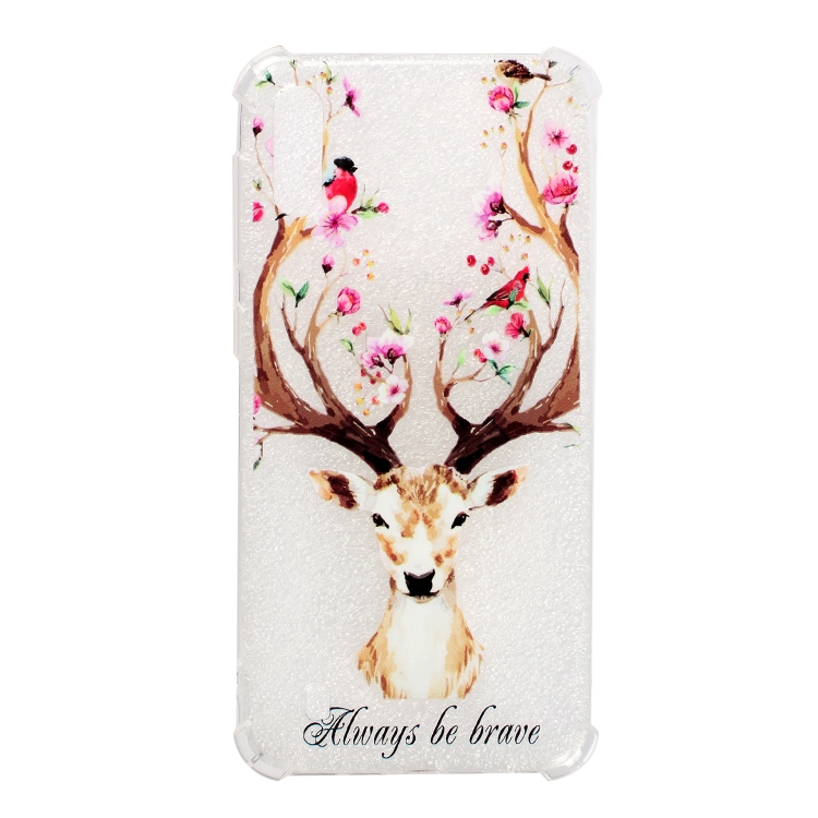 เคสโทรศัพท์ TPU แบบป้องกันการหล่นสำหรับ Galaxy A10 (Letter Deer)