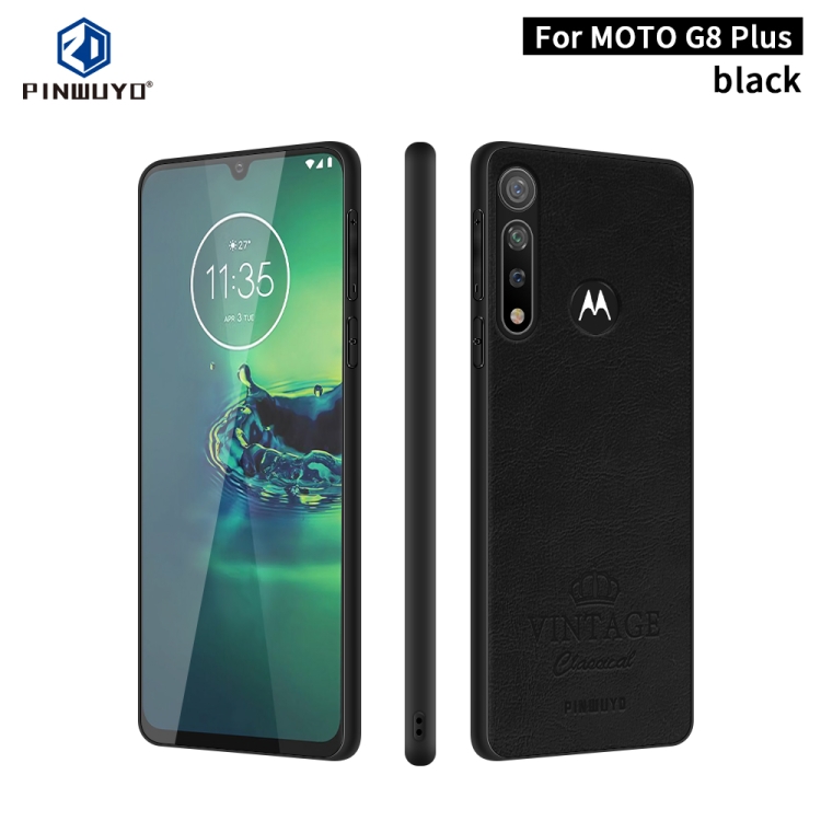 For MOTO G8 Plus PINWUYO Pin Rui Series Classical Leather, PC + TPU ...