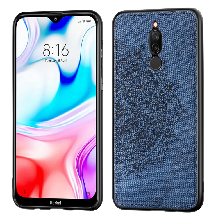 For Xiaomi Redmi 8 Embossed Mandala Pattern PC + TPU + Fabric Phone ...