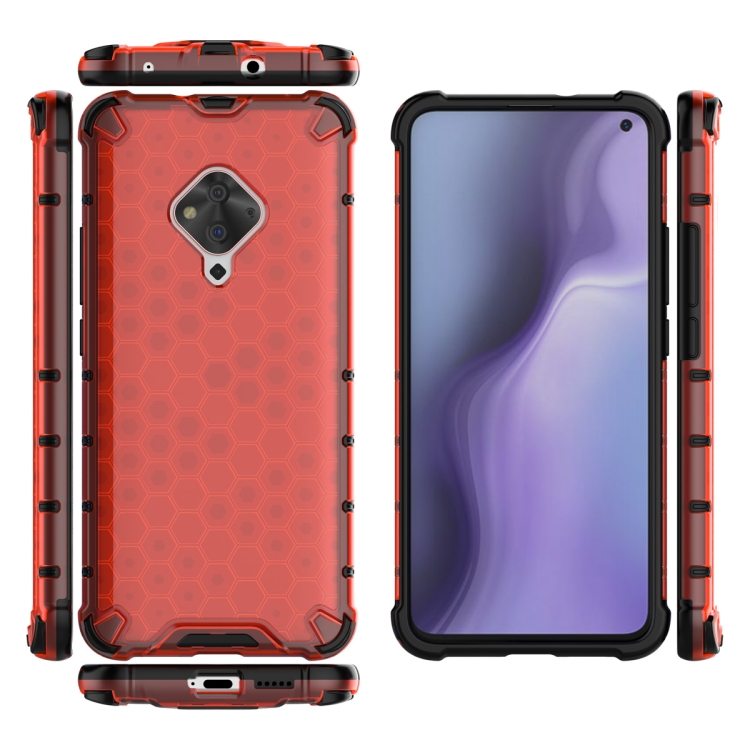 Đối với Vivo S5 Honeycomb PC + TPU Case chống sốc (Đỏ)
