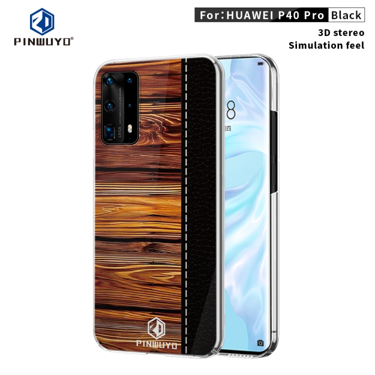 สำหรับหัวเว่ย P40 Pro Pinwuyo Pindun Series สลิม 3D กระพริบกรณีพีซีแบบรวมทุกอย่าง (สีดำ)