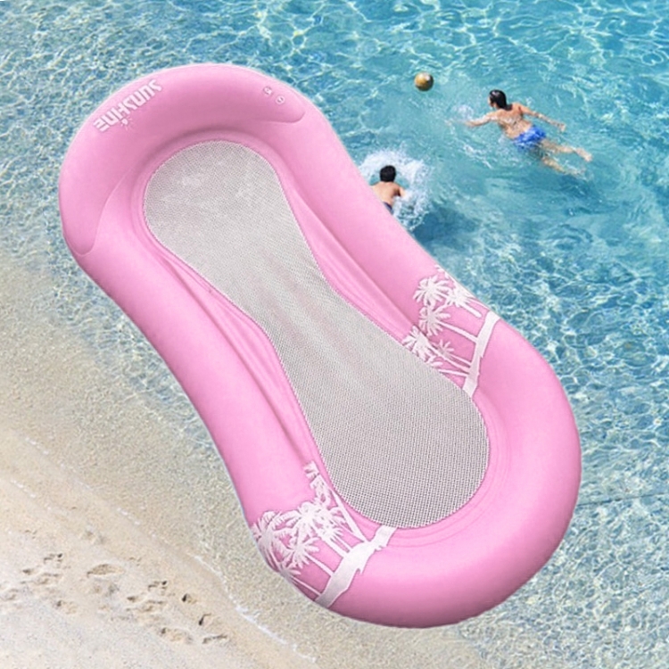 PVC Inflatable Floating Water Bed Mesh Bottom Water Hammock Lounge ...