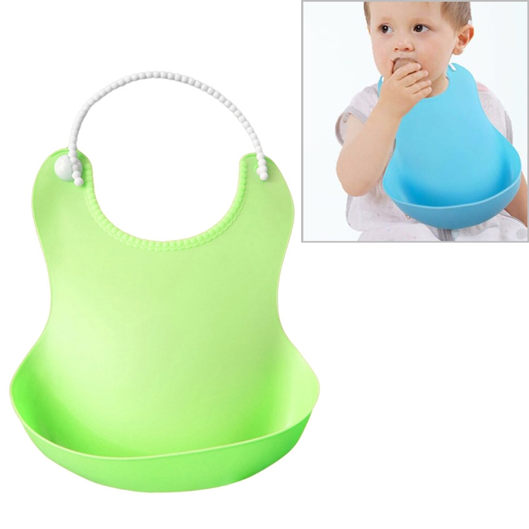 Baby Infant Toddler Waterproof Silicone Bib Infants Feeding Lunch Roll ...