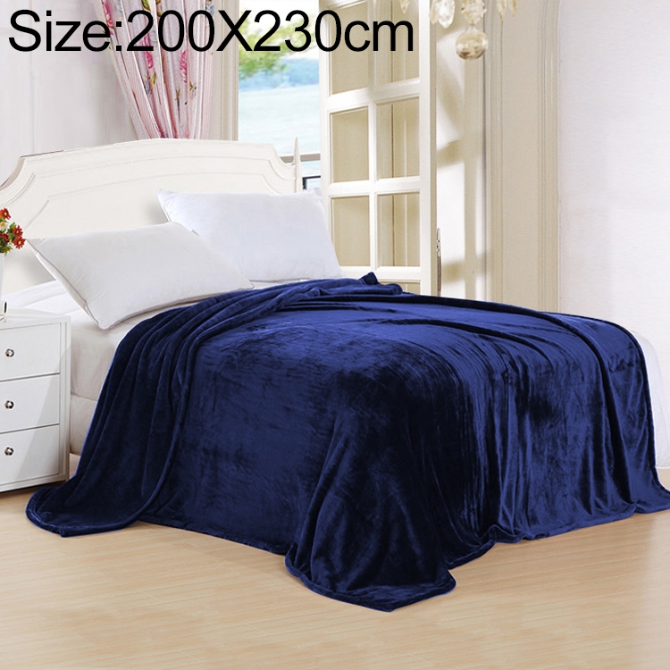 Solid Color Flannel Coral Fleece Blanket Super Soft Plaid Coverlet Sofa ...