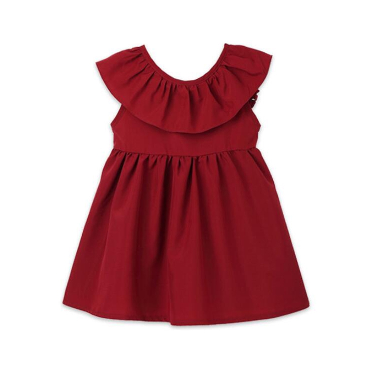 Summer Girls Cotton Sleeveless Backless Bow-knot Pleated Dress, Kid ...