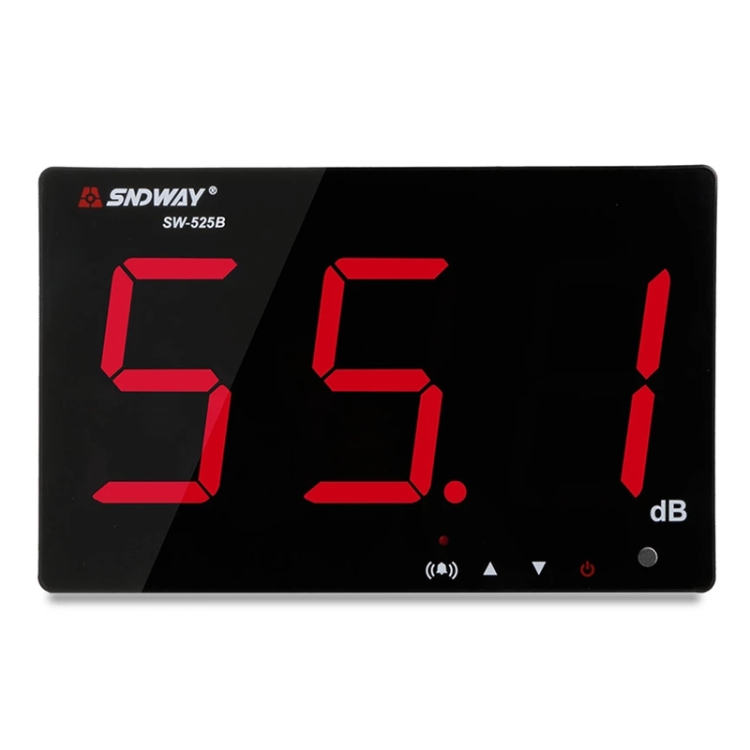 SNDWAY Wall-mounted 30~130dB Large Screen Digital Display Noise Decibel ...