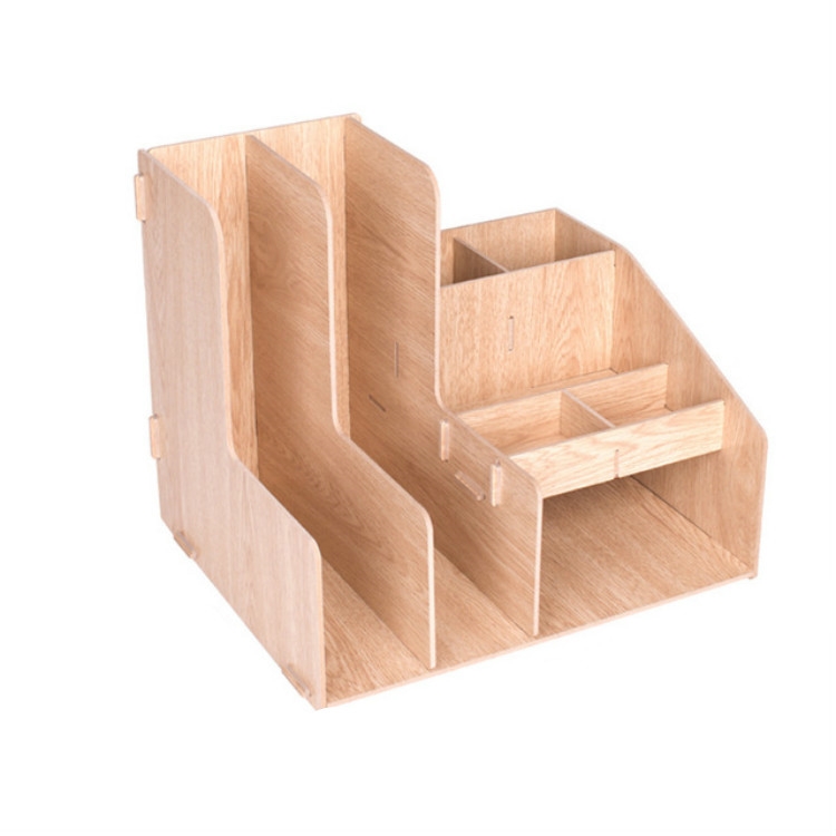 Deli Wooden File Information Shelf Stationery Shelf Bookshelf Creative ...