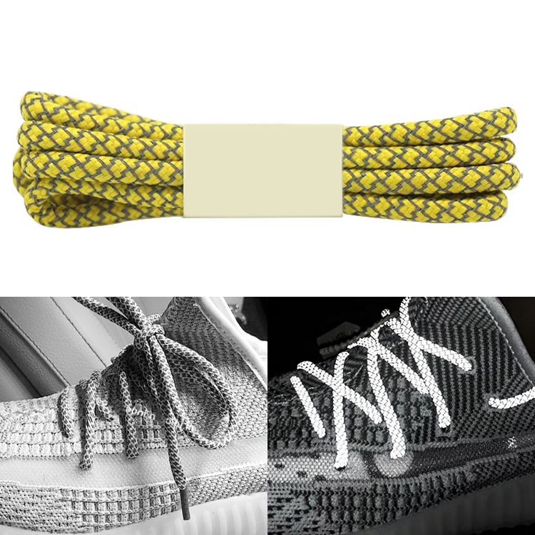 Reflective Shoe laces Round Sneakers ShoeLaces Kids Adult Outdoor ...