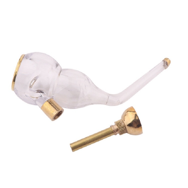Portable Mini Acrylic Plastic Hookah Vintage Copper Hookah(Transparent)