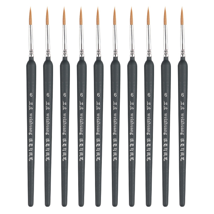 10 PCS 6 WeiZhuang Hook Line Pen Painting Hand-painted Watercolor Wolf ...