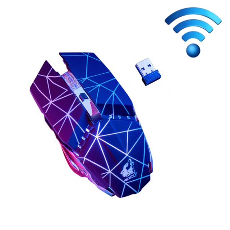 FREEDOM-WOLF X11 1600 DPI 6 Keys Wireless Rechargeable Luminous ...