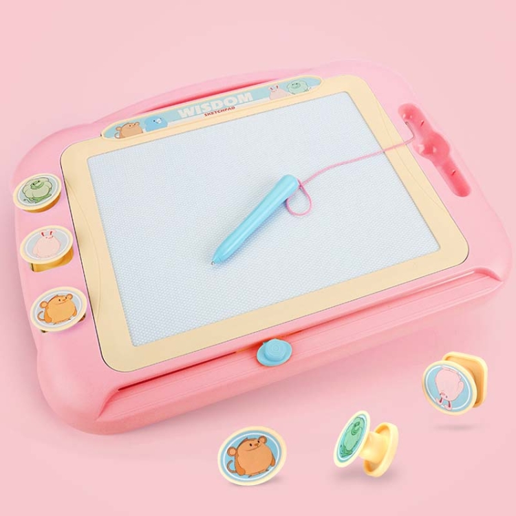 어린이 색상 낙서 드로잉 보드 자석 쓰기 보드 스타일 세트 2 핑크