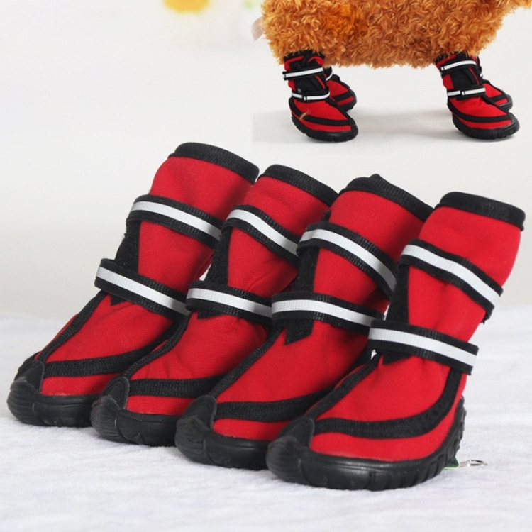 Large Dog Shoes Double Strap Non-slip Waterproof Dog Rain Boots, Size ...