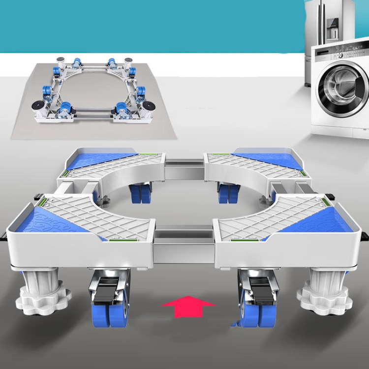 Double Tubes 8 Wheels + 4 Legs Adjustable Stainless Steel Refrigerator ...