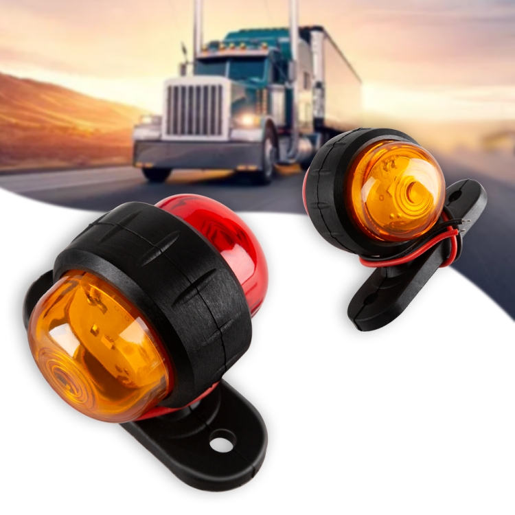 2 PCS R9 12-24V 2 LEDs 2000-4000K Double-Sided Waist Light Truck Side ...