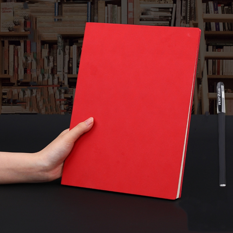 Notebook Business Retro Simple Notebook Office Notepad Red B5 Sheepskin ...