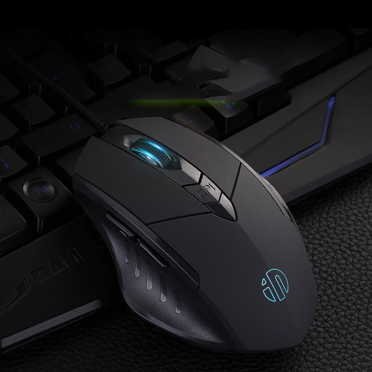 Inphic PW1 Game Mute Macro Definition Illuminated Wired Mouse, Cable ...
