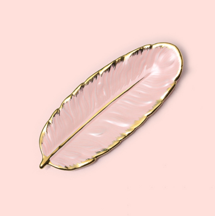 Phnom Penh Ceramic Dessert Plate Feather Plate Banana Leaf Fruit Dried ...