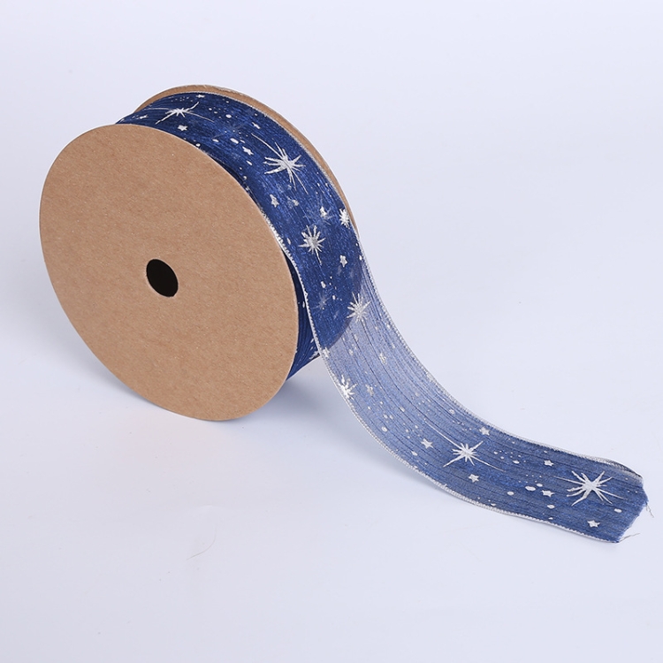 Starry Sky Yarn Ribbon กล่องของขวัญบรรจุภัณฑ์โบว์ผูกริบบิ้นสเปค: 2.5 ...