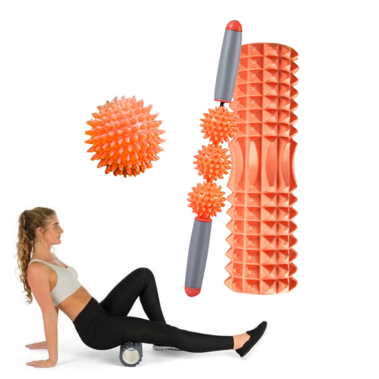 3 in 1 Eva Foam Roller Hollow Muscle Relaxation Roller Yoga Column Set ...