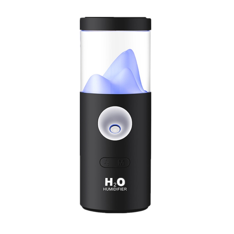 Wx515 자동차 공기 가습 및 보습 자동 회전 가습기 Usb 화려한 야간 조광 가습기 블랙