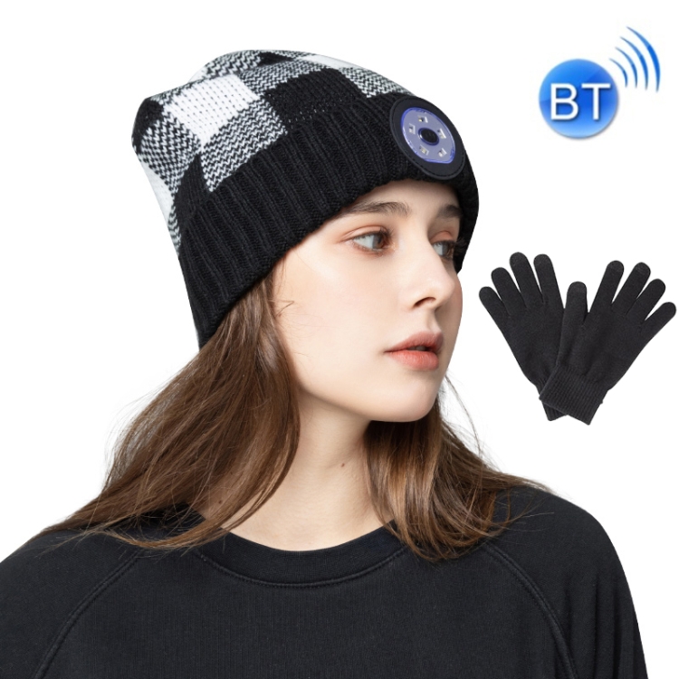 M3-BL Bluetooth Music Headset Cap Double Ear Stereo LED Lighting ...