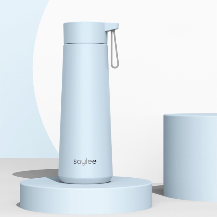 Saylee 304 สแตนเลสแบบพกพาถ้วยกระติกน้ำร้อนความจุ: 420ml (สีน้ำเงิน)