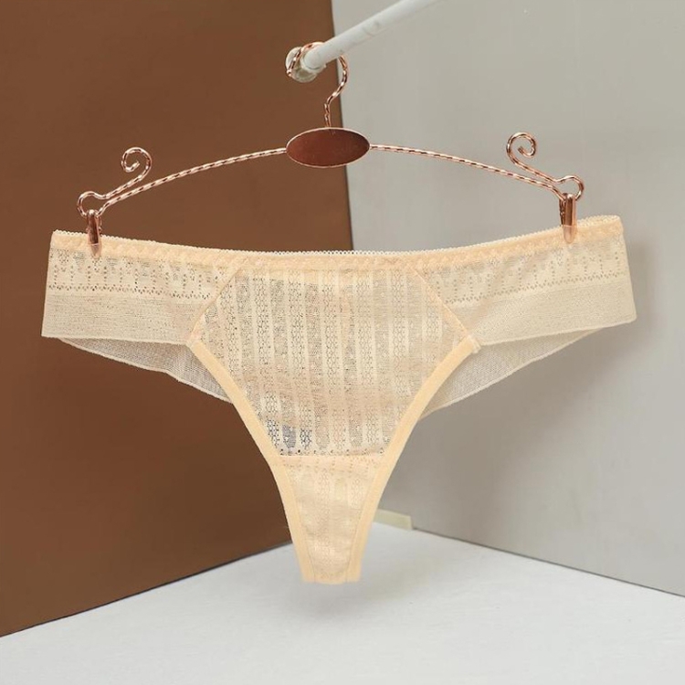 662 Women Thong Mesh Seamless Low Waist Lace Edge Underwear, Size: L ...