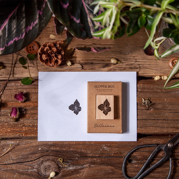 แสตมป์พฤกษศาสตร์วินเทจ 4 ชิ้น DIY คู่มือตกแต่งสมุด Beechwood Stamp ...