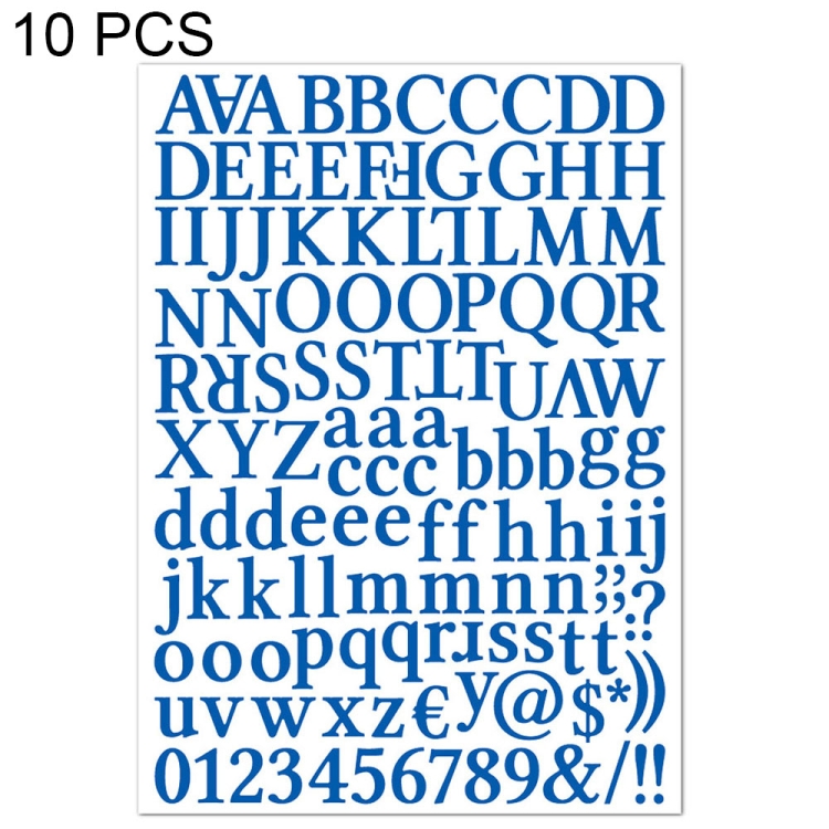 10 PCS Waterproof Alphabet DIY Handbook Sticker Gift Decoration Office ...