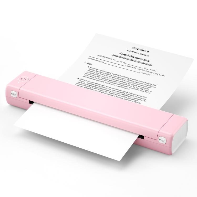 M08F Bluetooth Wireless Handheld Portable Thermal Printer(White Pink ...