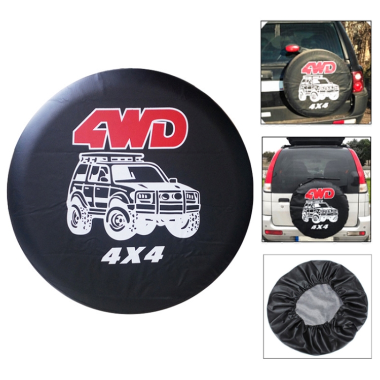 15 inch PVC Faux Leather Spare Wheel Cover Rear Tire Protector