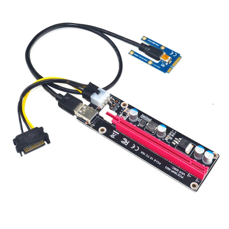 PCE164P-N03 VER006C Mini PCI-E 1X ถึง 16X Riser สำหรับการ์ดภาพภายนอกของ ...