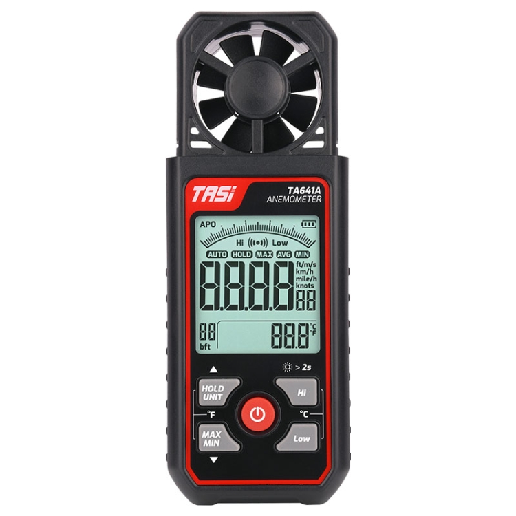 TASI TA641A High Precision Wind Speed Instrument Wind Volume Tester ...
