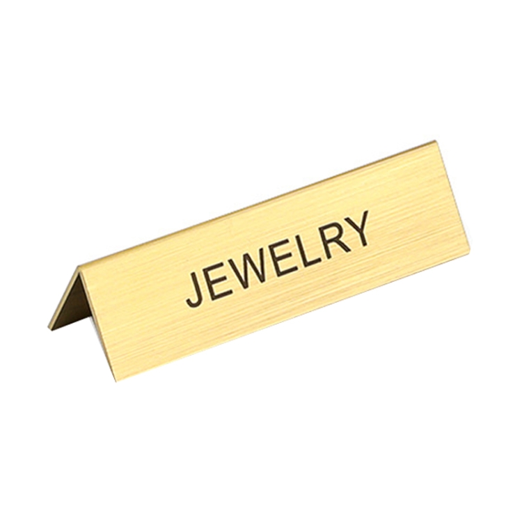 8x2.3x2cm Metal Nameplate Jewelry Display Stand Necklace Earrings ...
