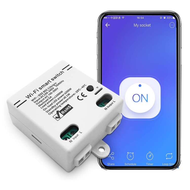 1000W 5A 2.4GHZ Ewelink APP WiFi Switch Module Support For Alexa Google ...