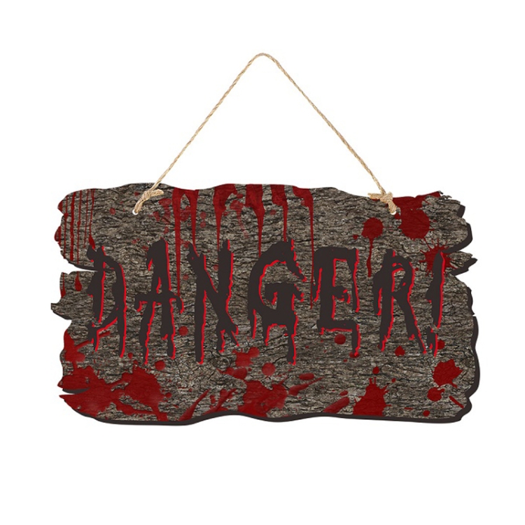 Letrero de puerta de Halloween, decoración de atmósfera de terror de ...