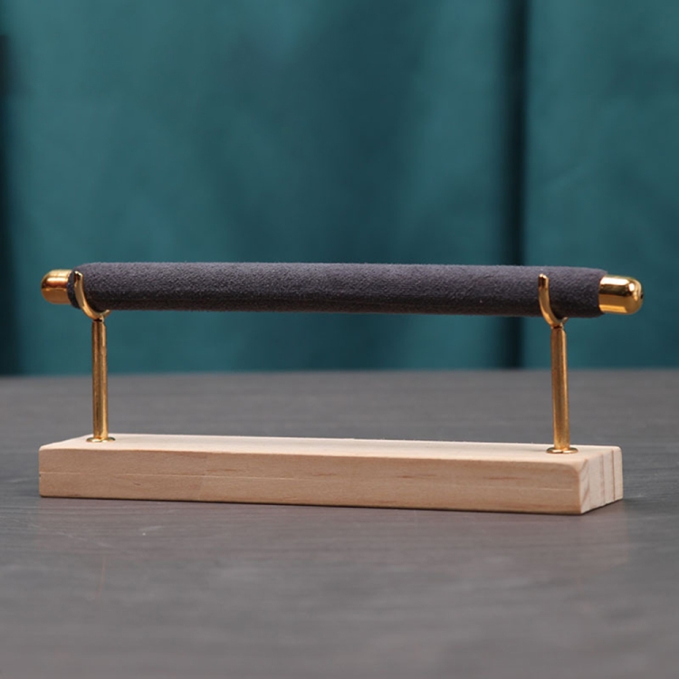 이동식 단단한 나무 기본 링 디스플레이 금속 스탠드 스폰지 바 링 스토리지 랙 스타일 단일 레이어 회색