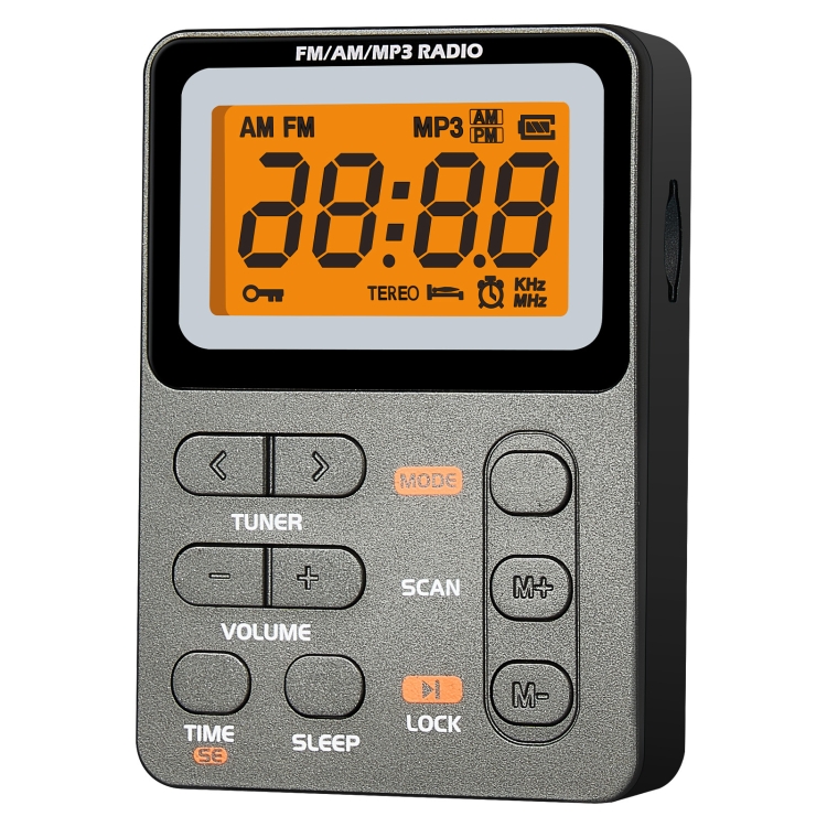 SH-01M Mini Portable Multifunctional Digital Display Two-Channel Radio ...
