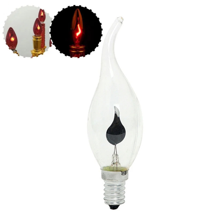 Retro Flame Light Bulb LED Energy-saving Light Source Candle Decorative ...