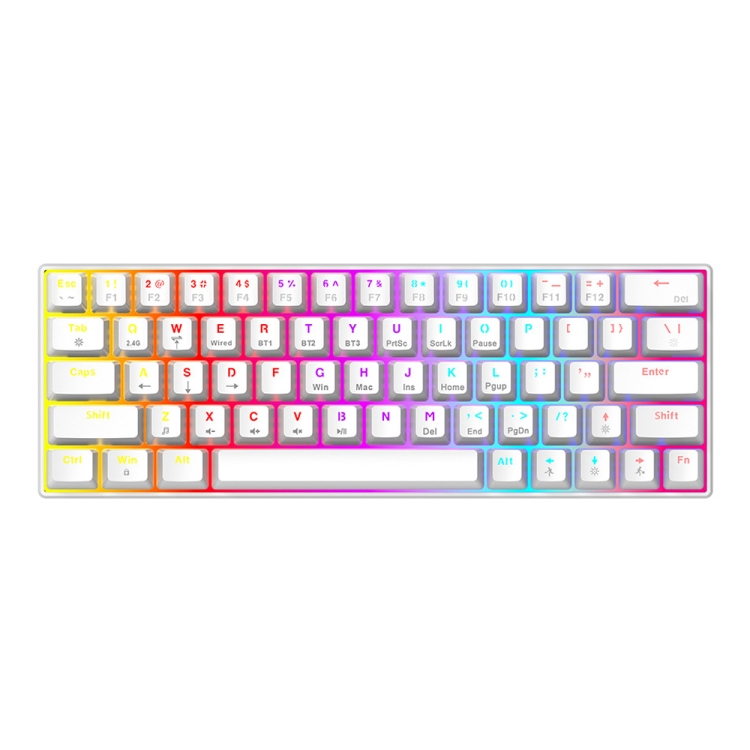 T-WOLF T60 63 Keys Office Computer Gaming Wired Mechanical Keyboard ...