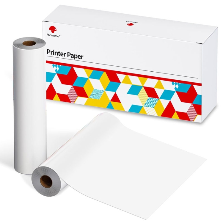 Phomemo 2 Rolls A4 Thermal Paper Use With M08F Printer Holder For M832 ...