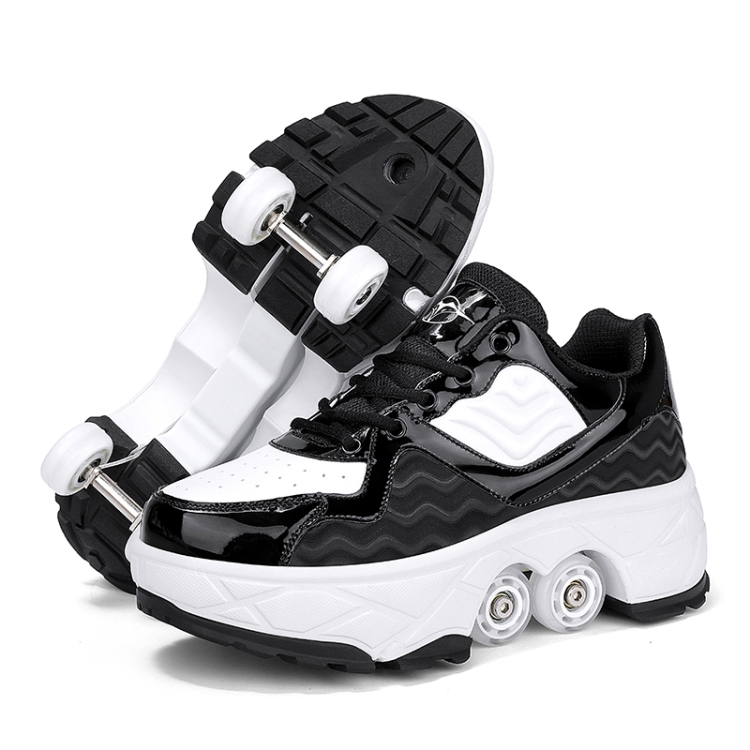With Brakes Deformable Four-wheel Retractable Double-row Dual-purpose ...