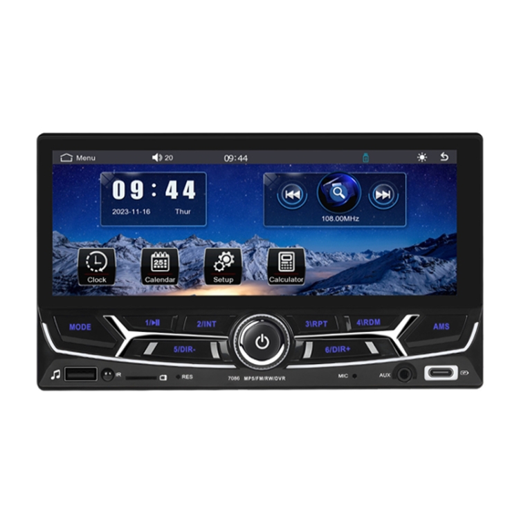 6.86inch Dual Butt Button Knob Player MP5 With Backup Camera Function ...