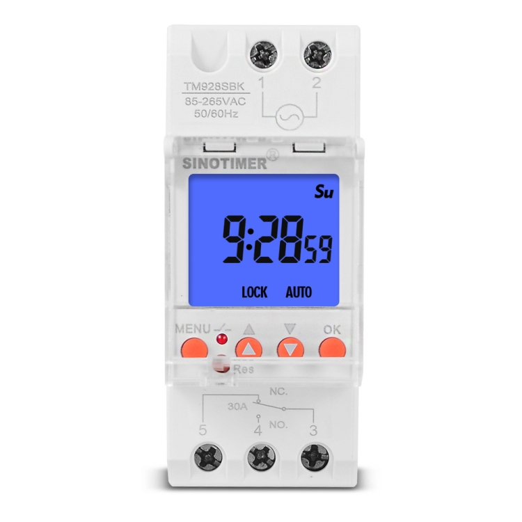 SINOTIMER TM928SBKL 85-265V 30A 1 Second to 168 Hours Programmable ...
