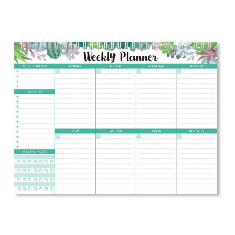 Diary Notepad Note Planning Student Memo, Style: Weekly Plan Type C