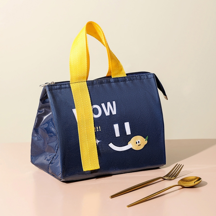 PU Cartoon Waterproof Thickened Insulated and Cooling Lunch Bag(Green)