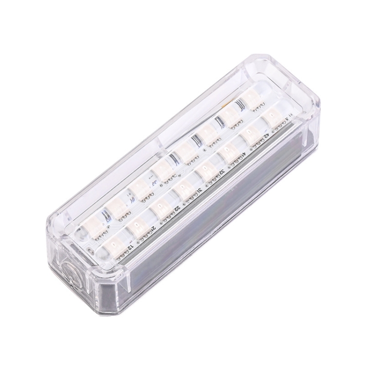 Solar Car Warning Double-Row Flashing Lights, Color: Red Blue