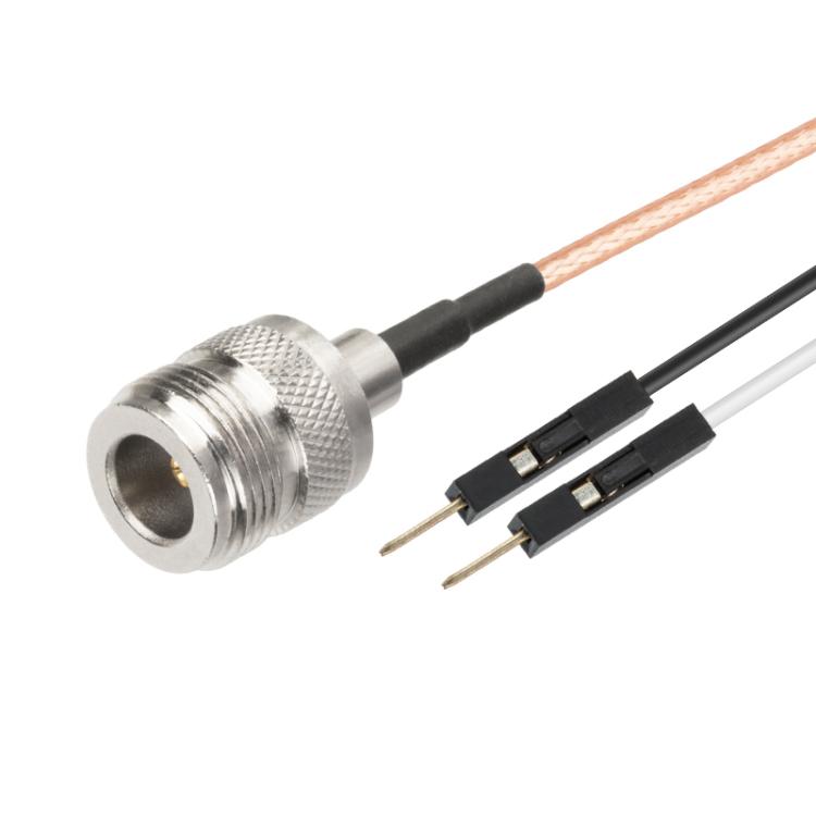 N Male To Dual DuPont Male RG316 RF Test Extension Adapter Cable(0.3m)